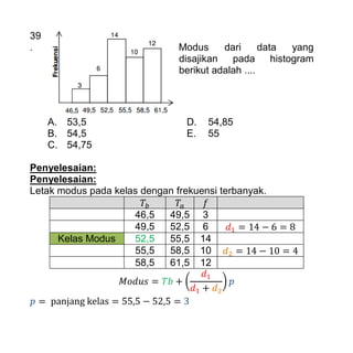 Soal statistika dan pembahasan | PDF