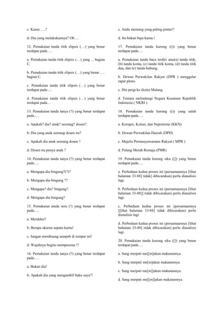 Soal tanda baca | DOCX