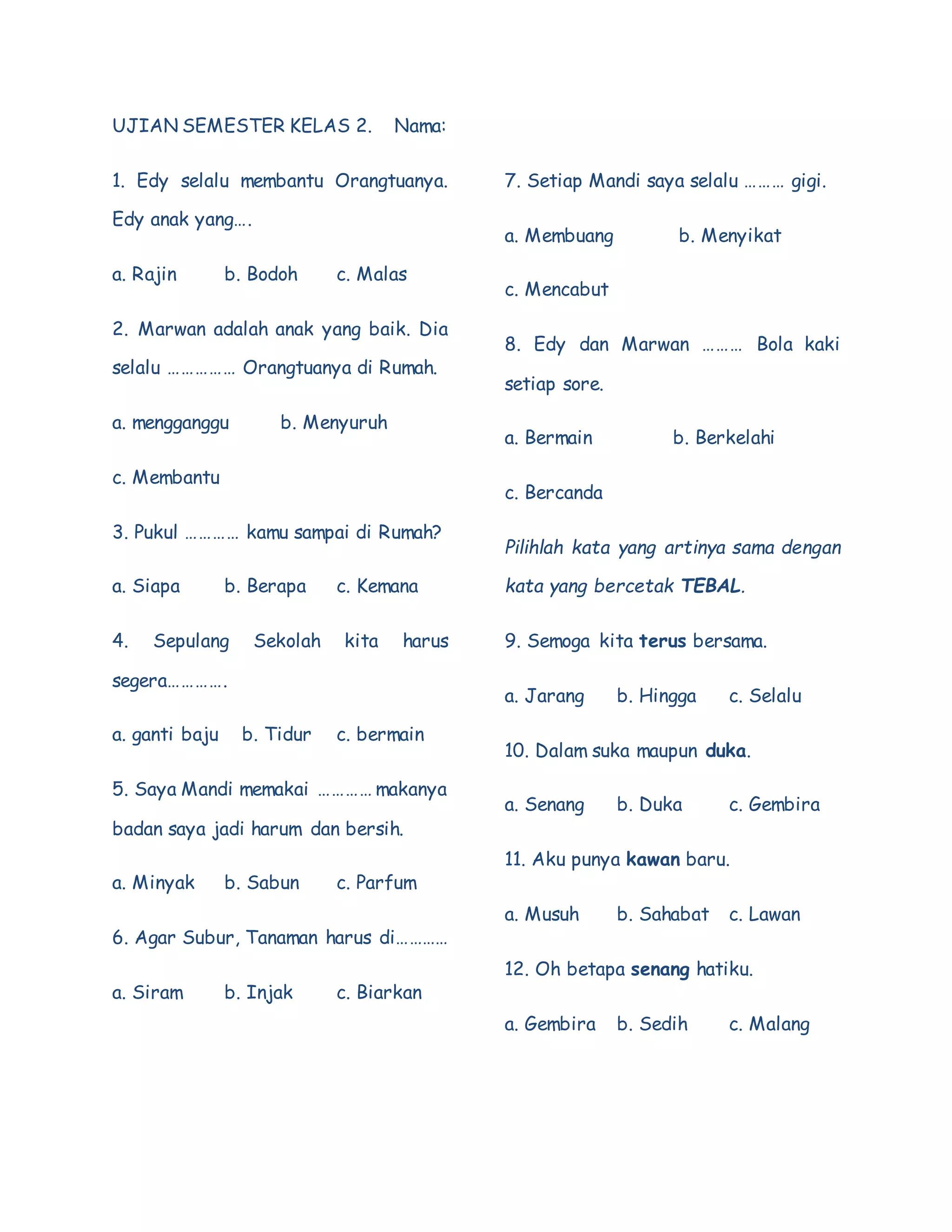 CONTOH soal SD-IT | DOCX