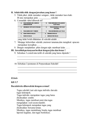Soal tema 6 a kelas 2 | DOCX
