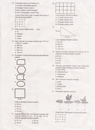 Soal tema 6 kelas 4 kurikulum 2013 | PDF