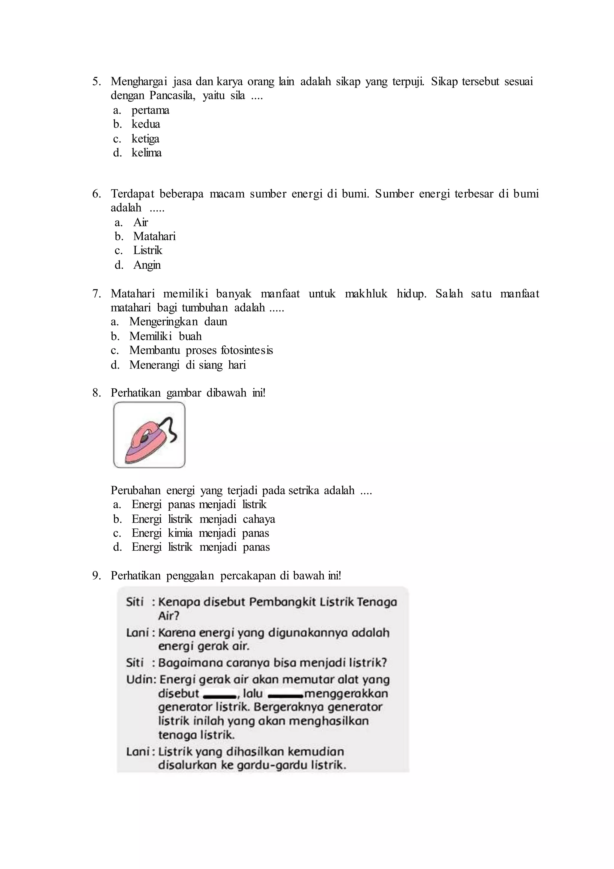 Soal tema 7 | DOCX