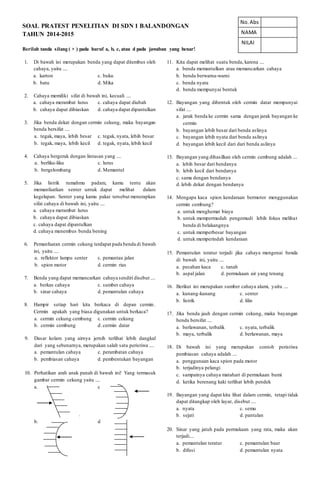 Soal tes formatif | DOCX