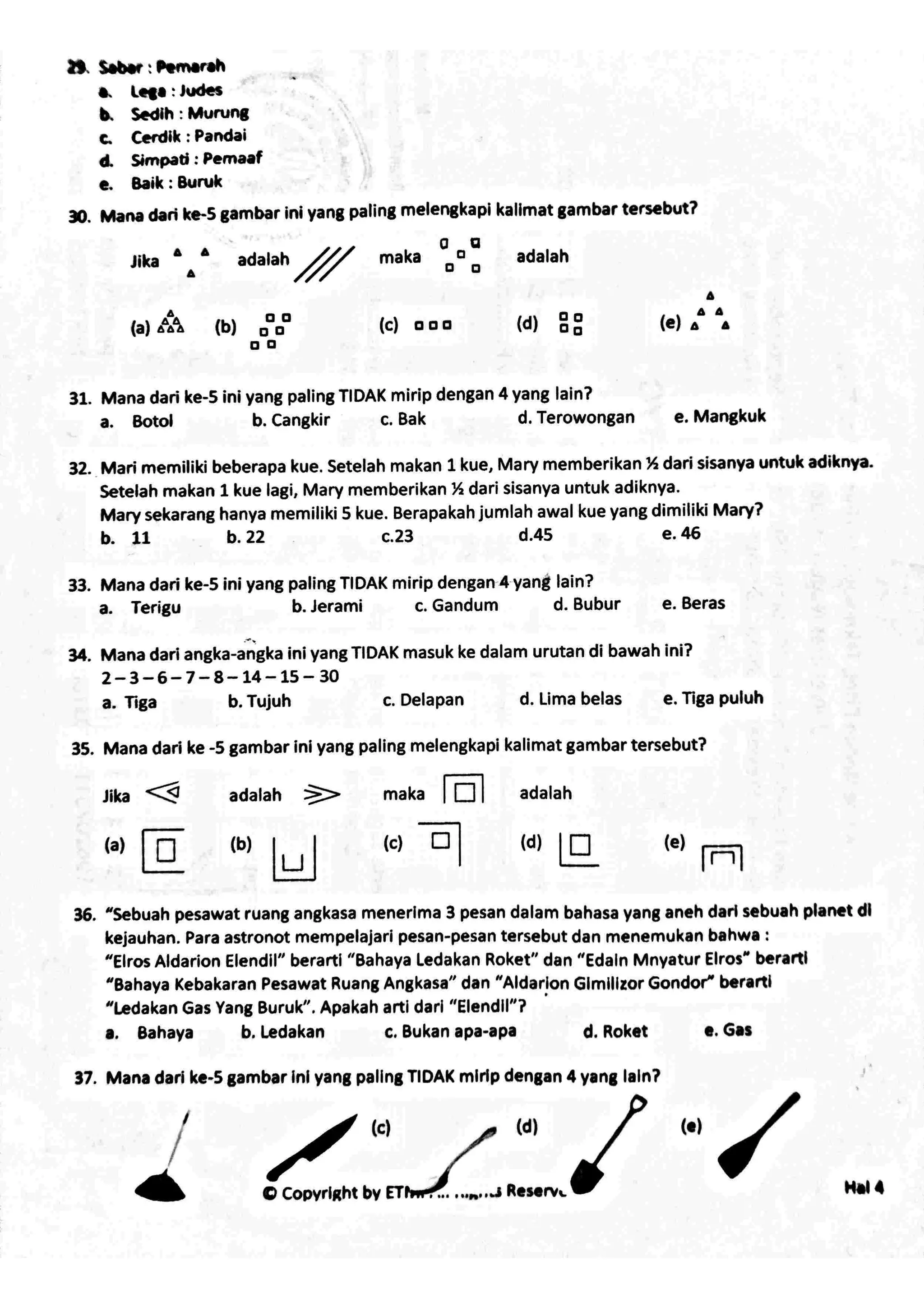 Soal test no 1 (1) | PDF