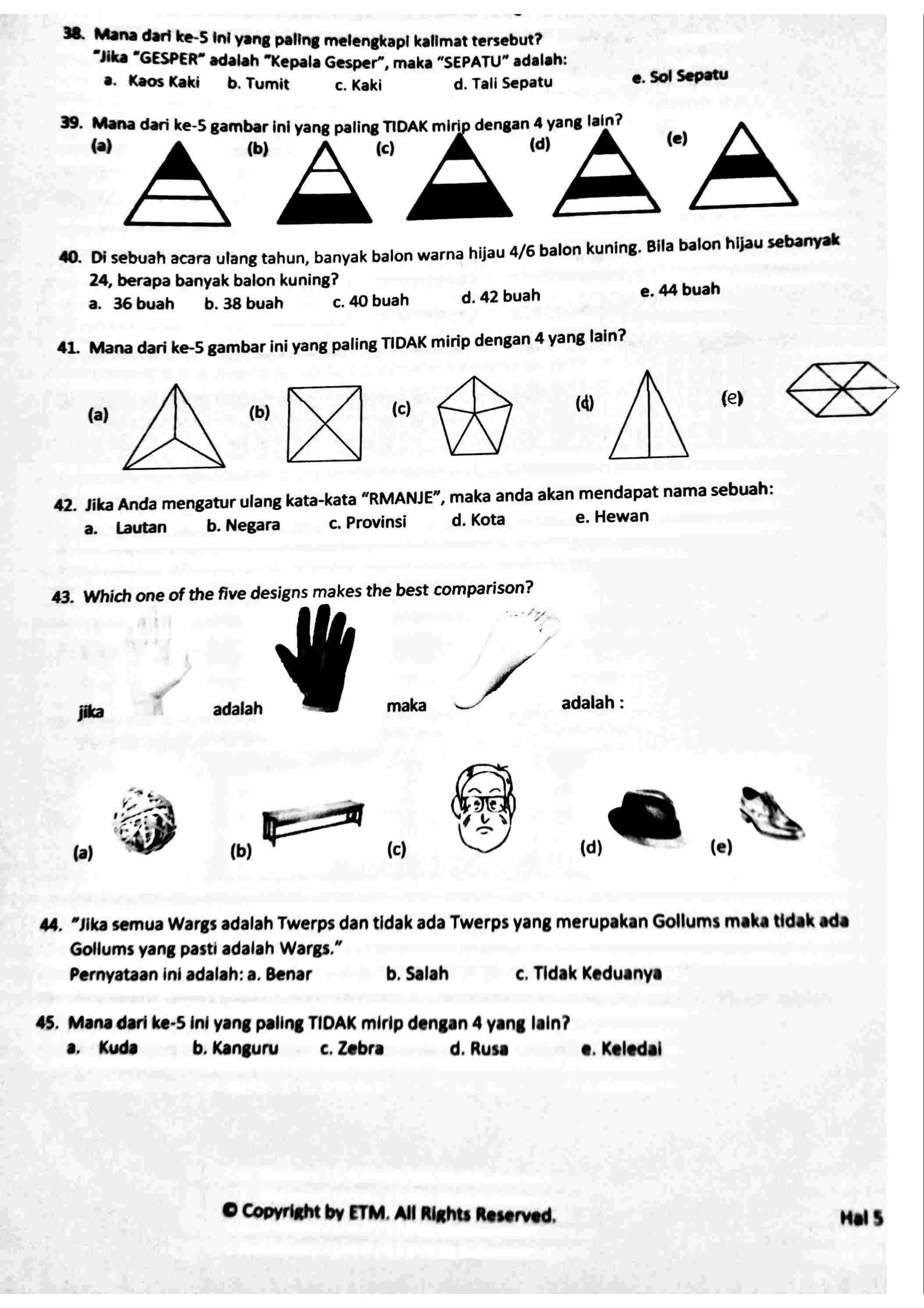 Soal test no 1 (1) | PDF