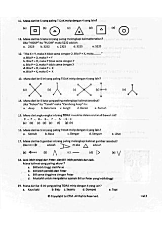 Soal test no 1 (1) | PDF