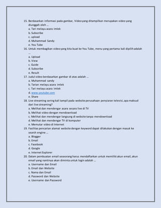 Soal tik kelas xi | PDF
