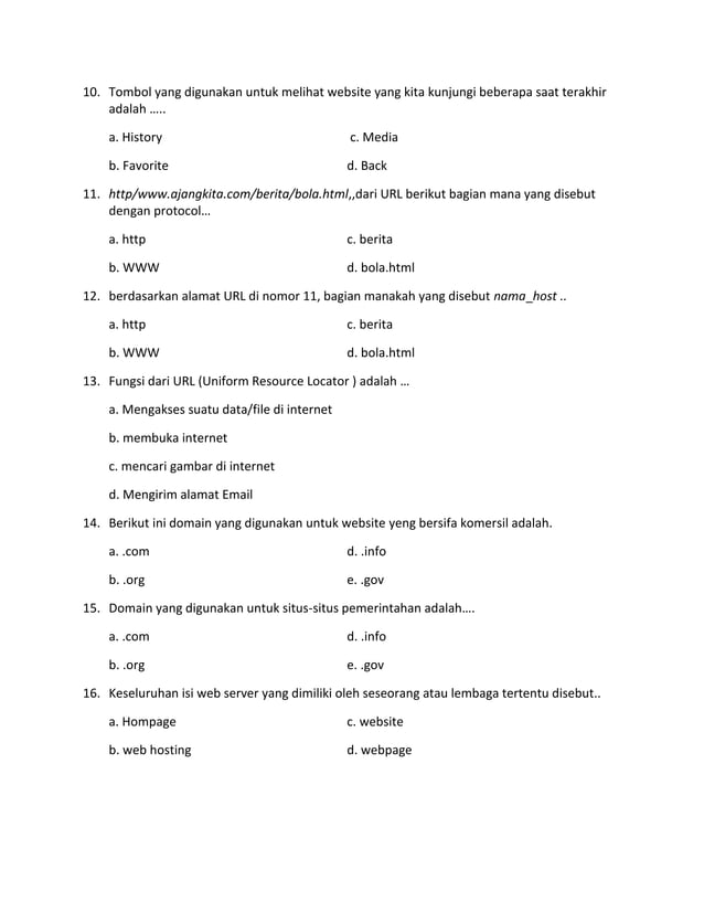 Soal tik kelas 9 | PDF