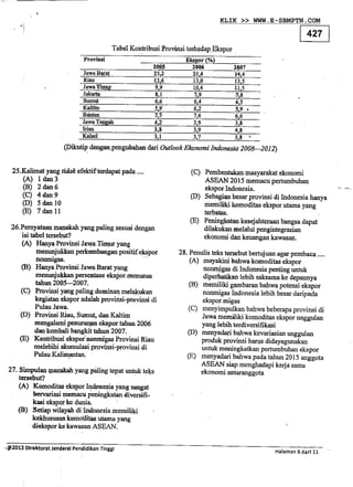 Soal tkdu sbmptn 2013 kode 427 & kunci jawaban | PDF | Educational Assessment | Education
