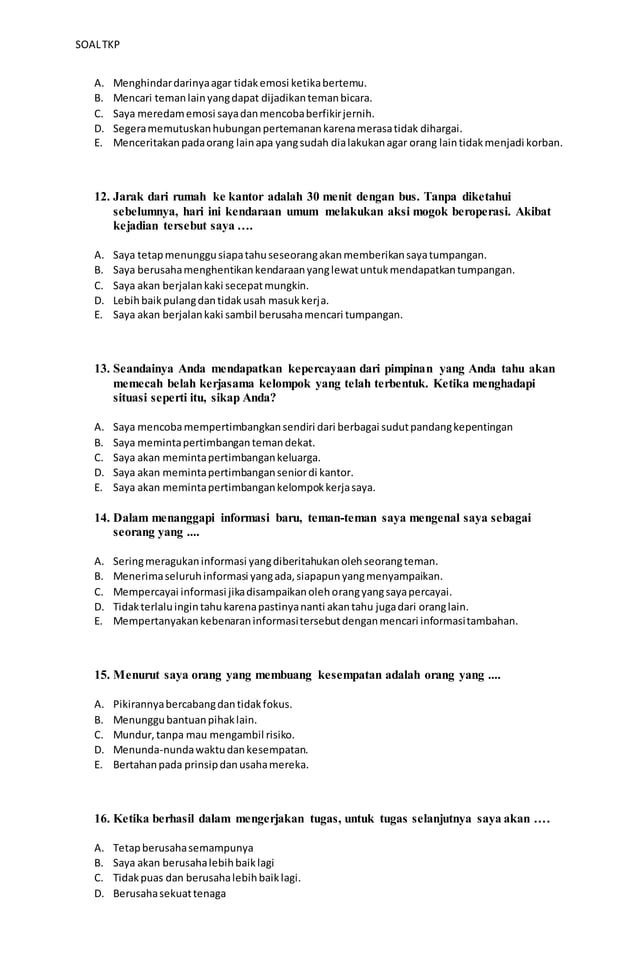 Soal tkp hots (autosaved) | PDF