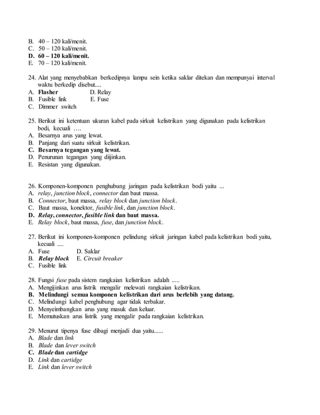 Soal tkr xii | PDF