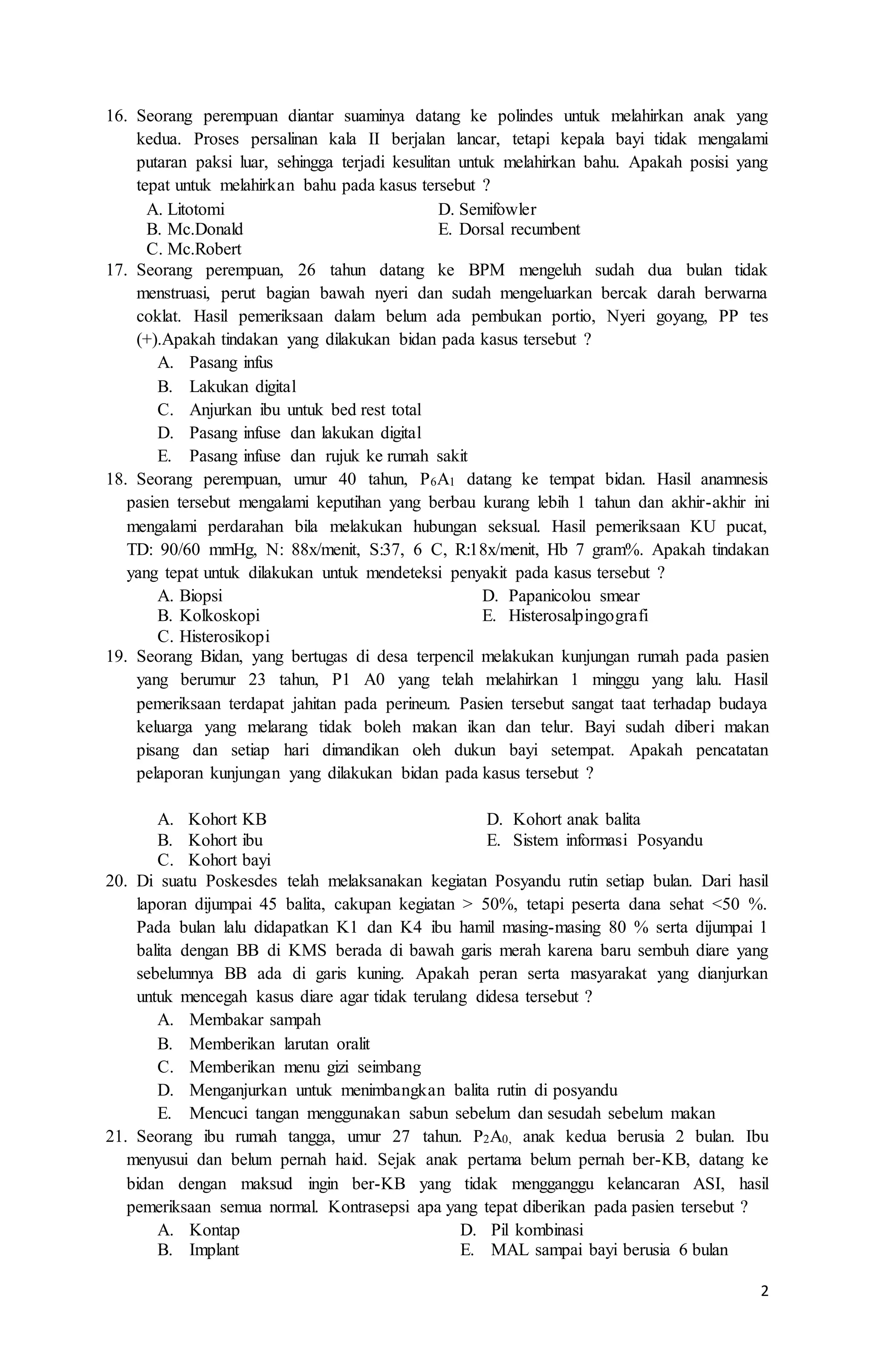 Soal try out | DOCX