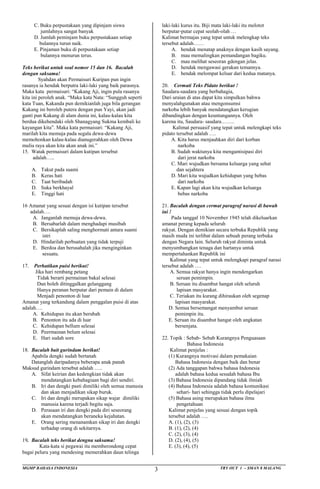 Soal try out Bahasa dan Sastra Indonesia | PDF