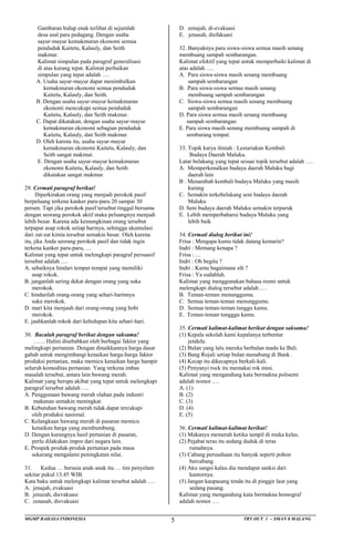 Soal try out Bahasa dan Sastra Indonesia | PDF