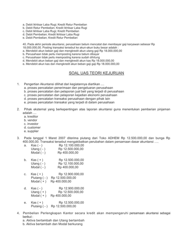 Soal try out akuntansi | DOCX