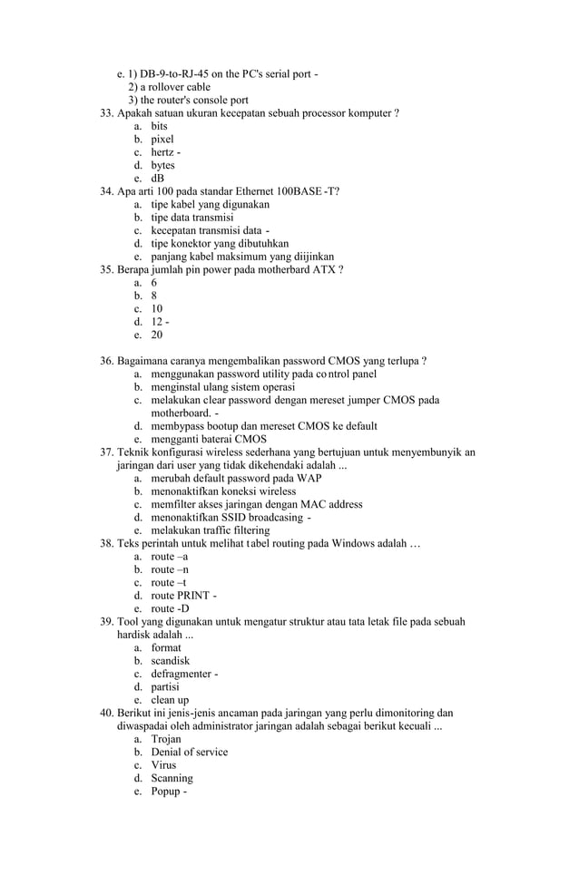 Soal TO+ukk tkj2 | PDF