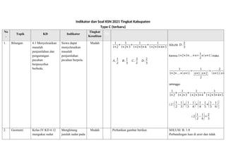 Soal Type C mtk review marematika sekolah | DOCX