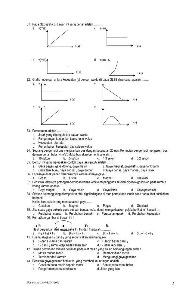 Soal uas 1 IPA SMP | PDF