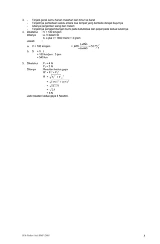 Soal uas 1 IPA SMP | PDF
