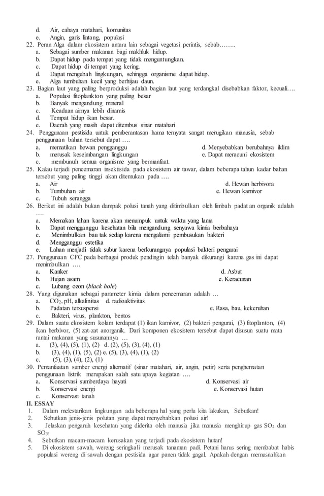 Soal uas biologi kelas xi | PDF Soal uas biologi kelas xi | PDF