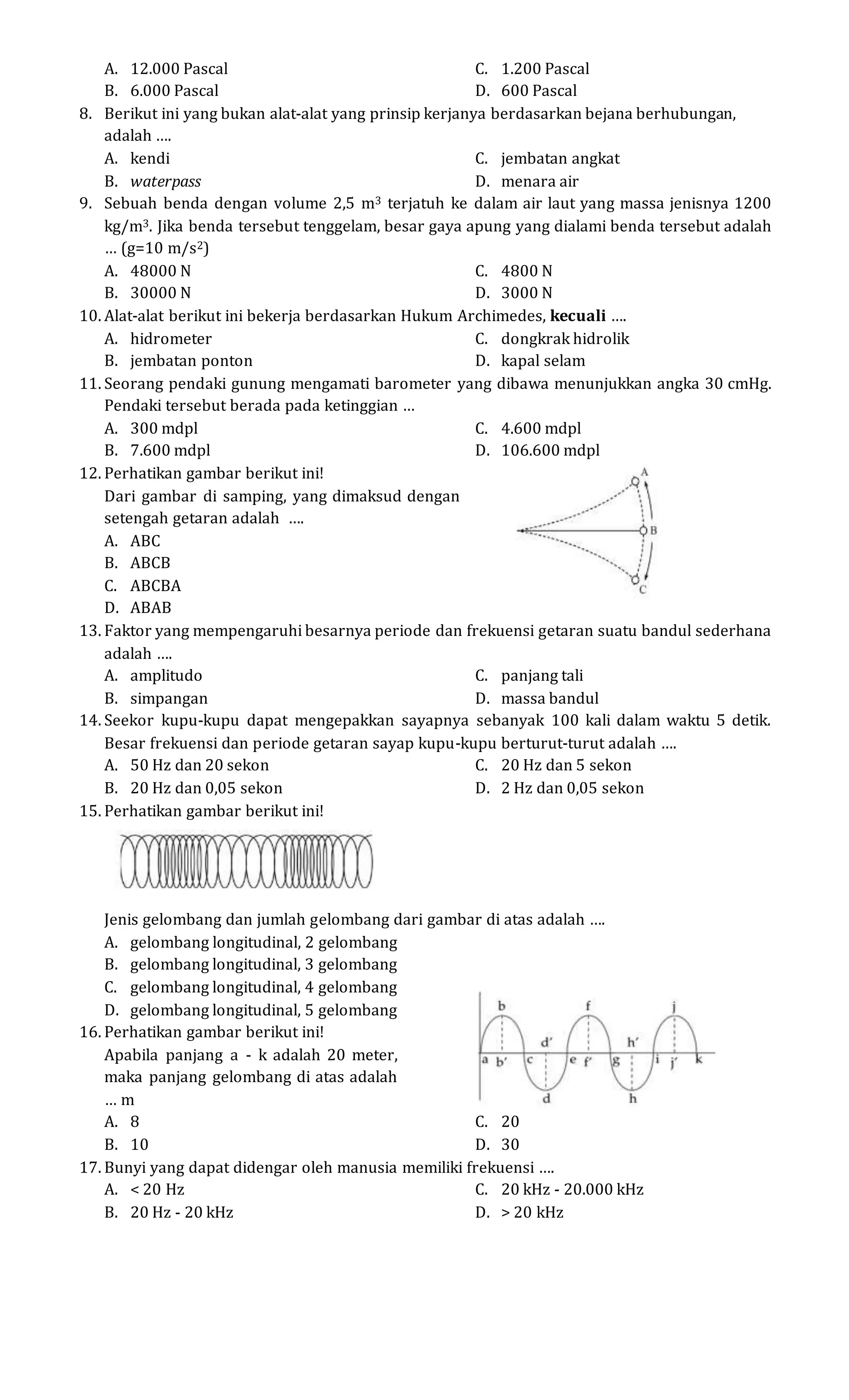 Soal uas ipa genap 2018 2019 | DOCX