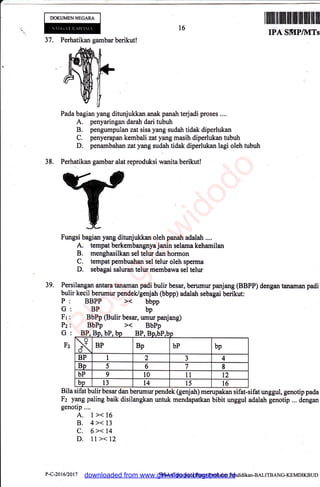 Soal uas ipa kelas 9 semester | PDF