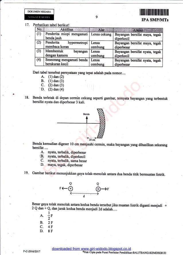 Soal uas ipa kelas 9 semester | PDF