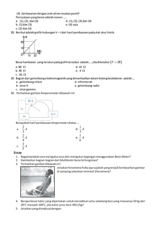 Soal uas fisika kelas x semester genap tahun 2014 | DOCX