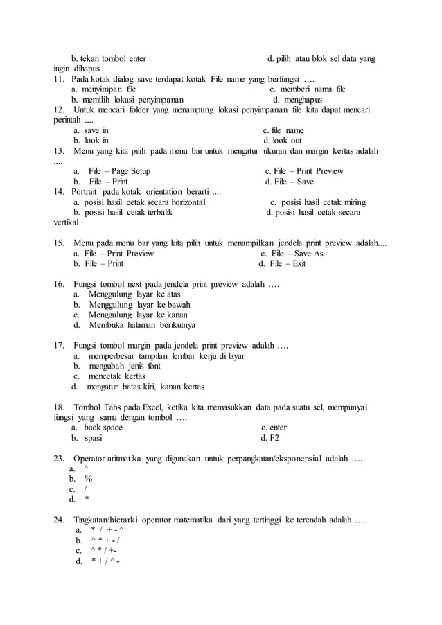 Soal uas tik kelas 8 c | PDF
