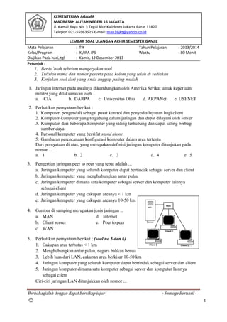Soal uas tik kelas XI-S.Ganjil | DOCX