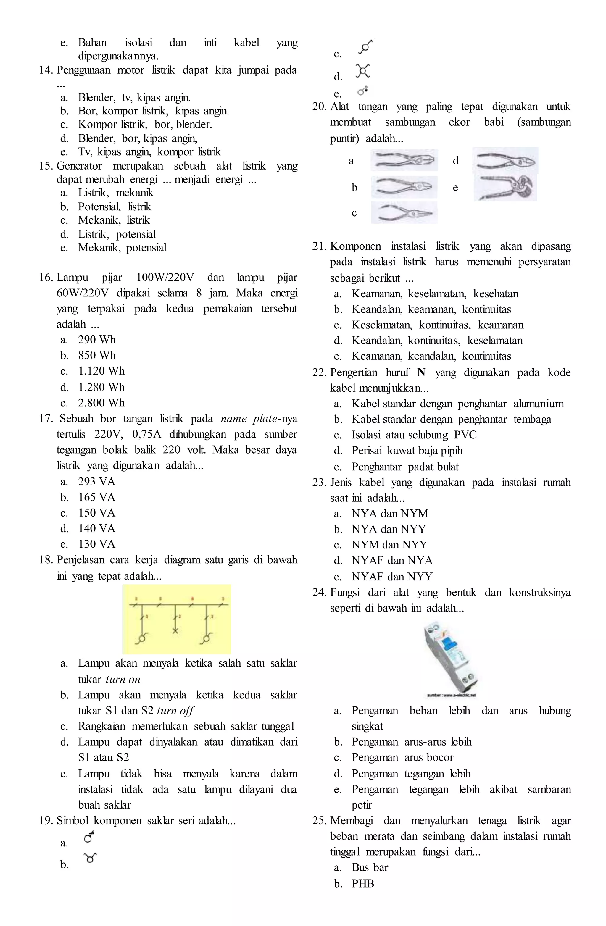 Soal ujian akhir sekolah | DOCX