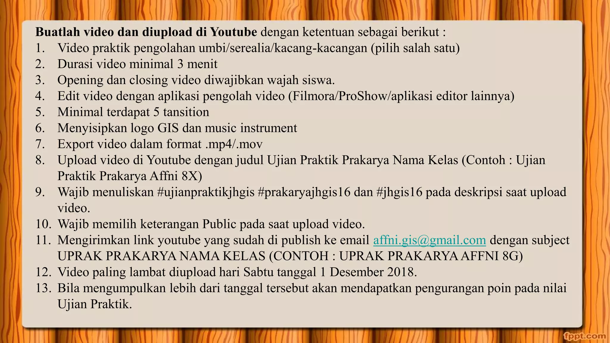 Soal ujian praktik prakarya kelas 8 semester 1 2018 2019 | PPTX