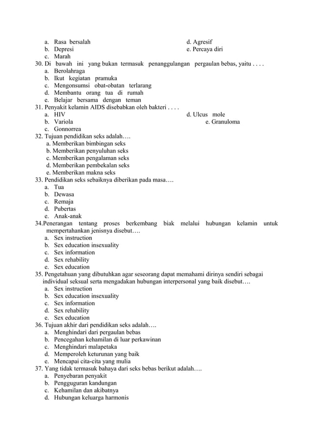 Soal ujian sma penjas kelas x ganjil 12 | DOC