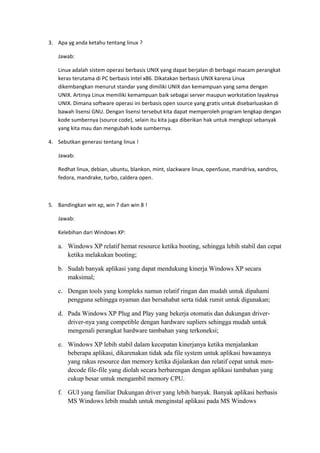 Soal ujian tengah semester sopk | PDF