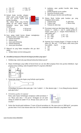 Soal ukk fisika 11 | DOCX