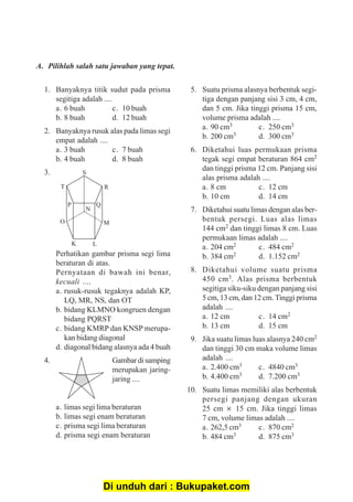 Soal ukk matematika kelas 8 smp | PDF
