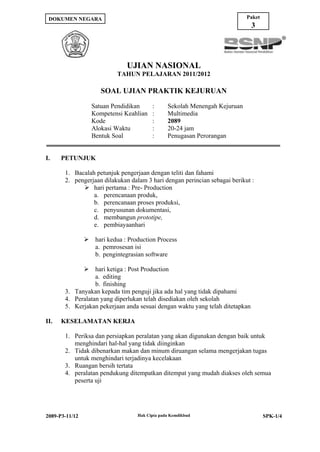 Soal ukk multimedia paket 3 | PDF