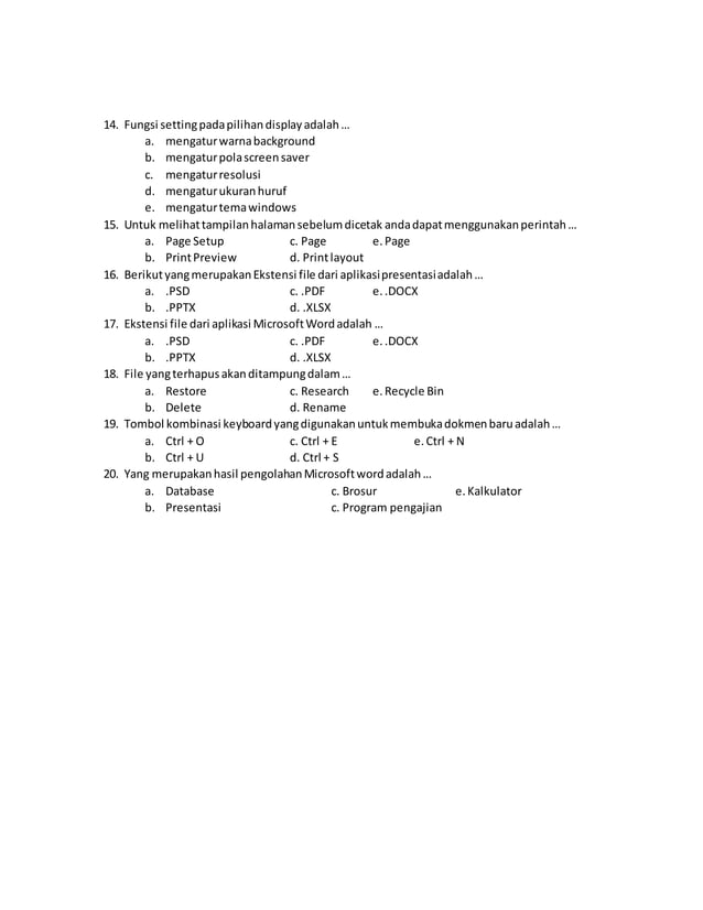 Soal ukk semester 2 kelas 10 | PDF