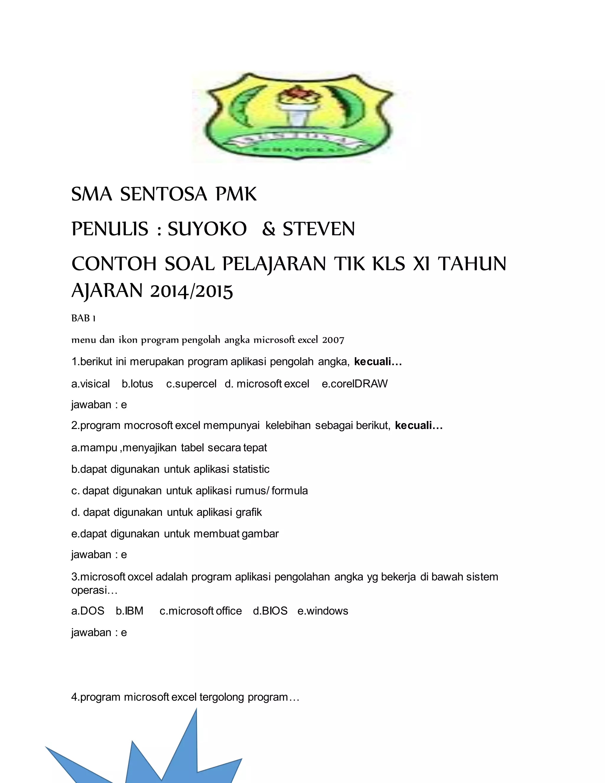 Soal ulangan | DOCX