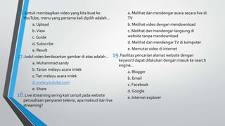 40 Contoh Soal Ulangan TIK Kelas 11 K-13 Semester 1 | PPTX