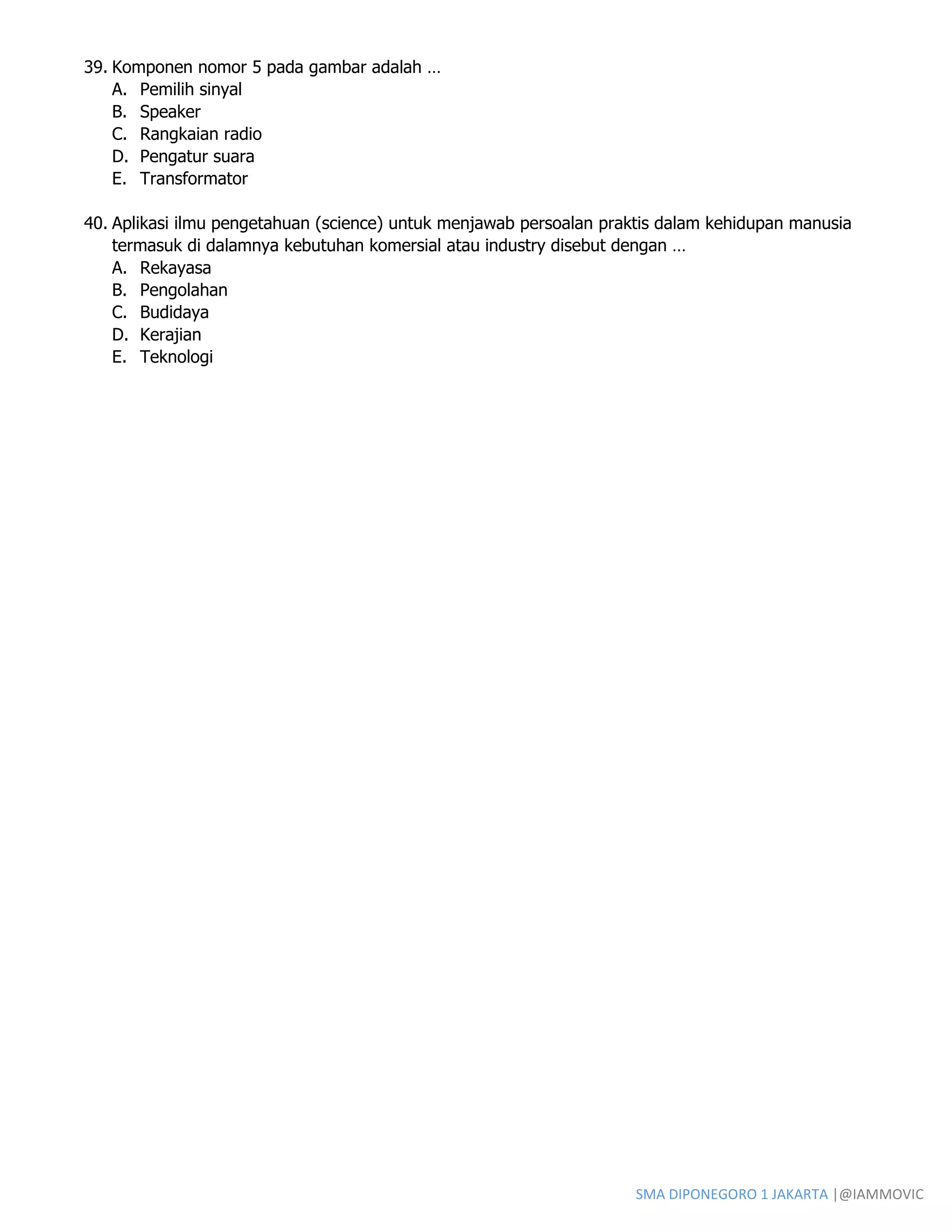 SOAL ULANGAN BLOK PRAKARYA DAN KEWIRAUSAHAAN KELAS X PAKET A | PDF