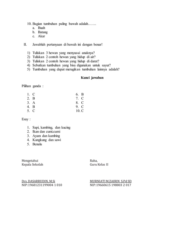 Soal ulangan ipa | PDF