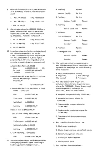 Soal akuntansi utang dan aktiva tetap | DOCX