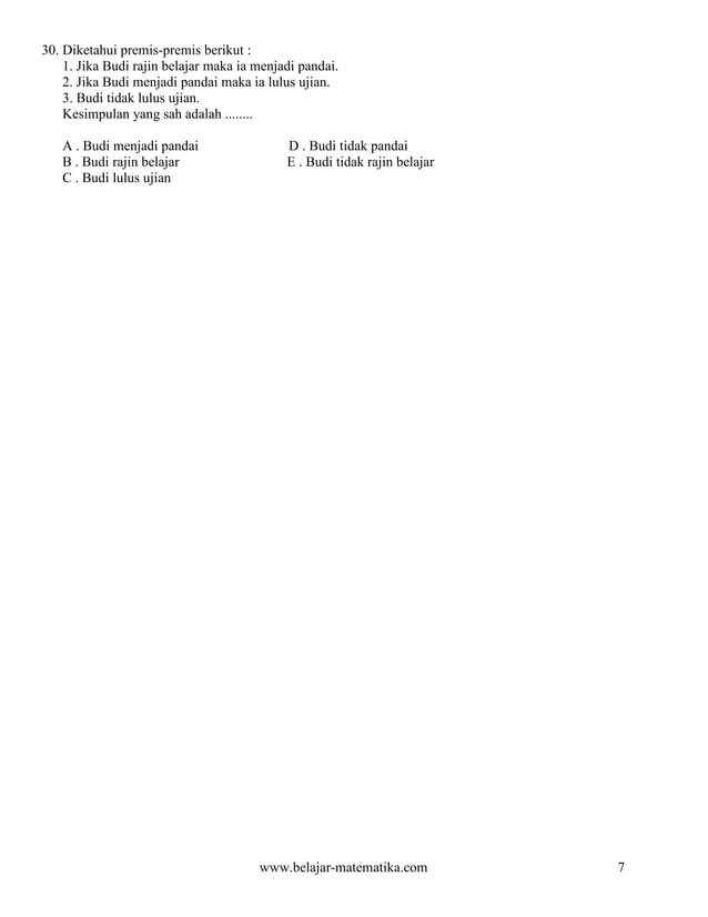 SOAL MATEMATIKA UN 2005 | PDF