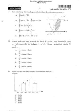 Soal un matematika ipa sma tahun 2014 14 | PDF