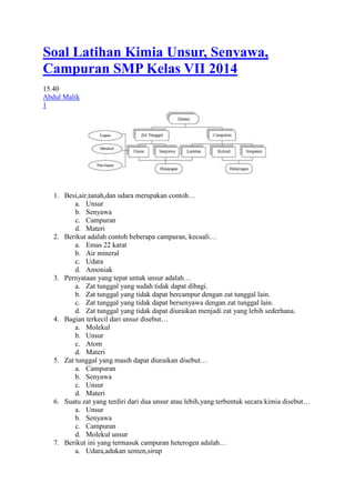 Soal Unsur, senyawa campuran.doc