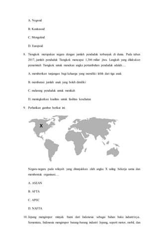 Soal untuk latihan ips kelas 9 smp | PDF