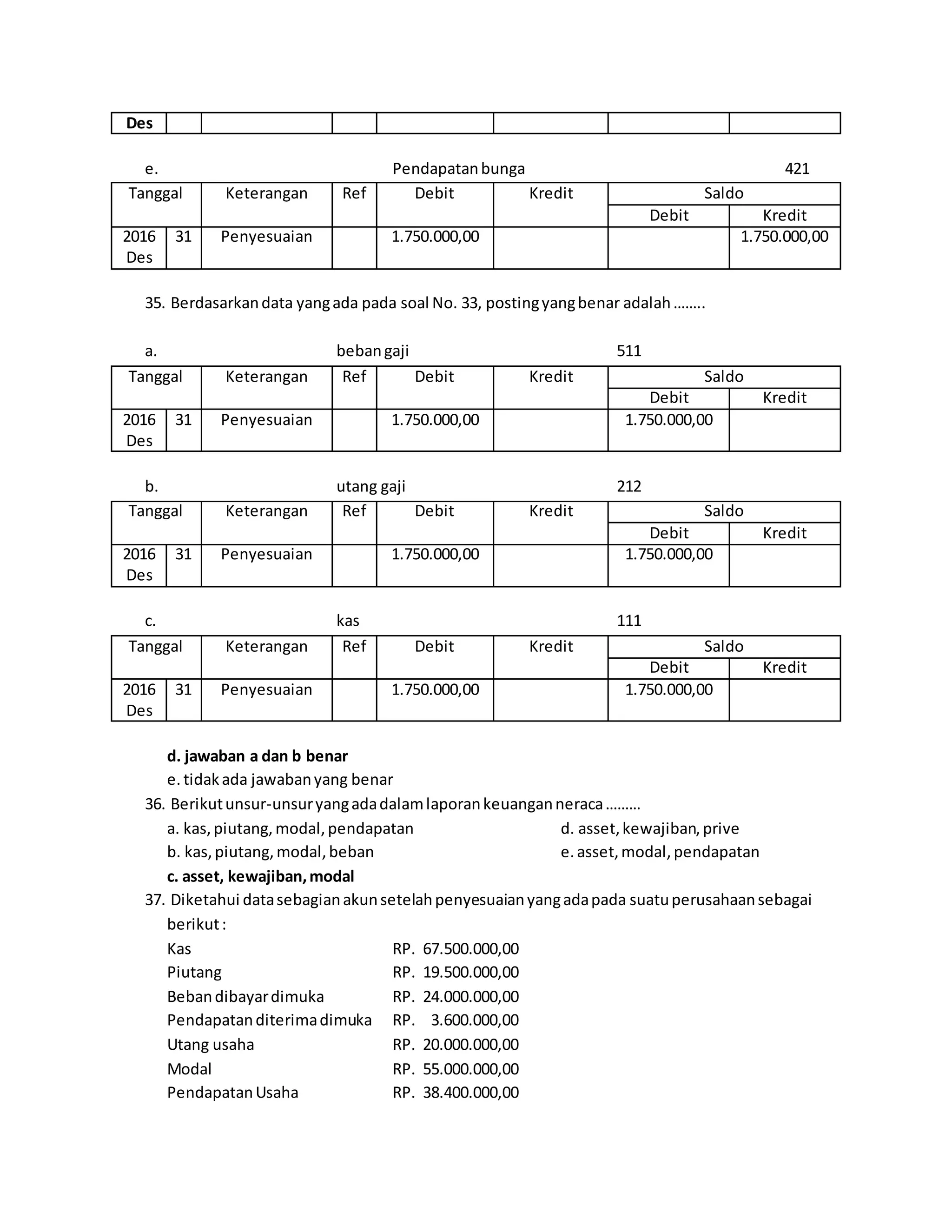 Soal usbn pengantar akuntansi 1819 | DOCX