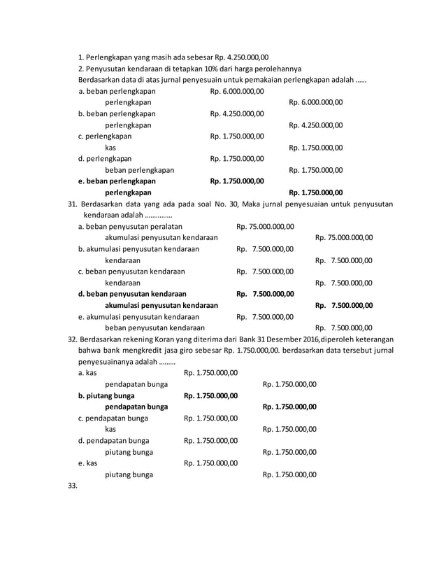 Soal usbn pengantar akuntansi 1819 | DOCX