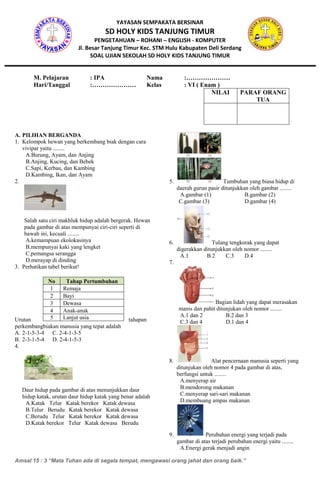 soal US ipa kelas 6.docx